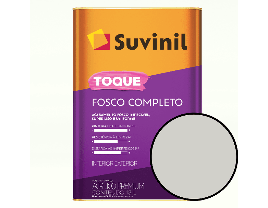 Tinta Para Parede 18l Toque Fosco Completo Suvinil - Crômio | VIVA COR ...
