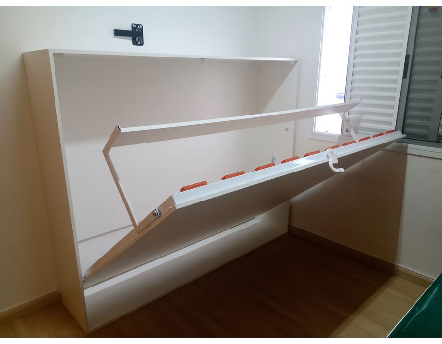Cama Casal horizontal retrátil Linha Prime | WallBedbrasil