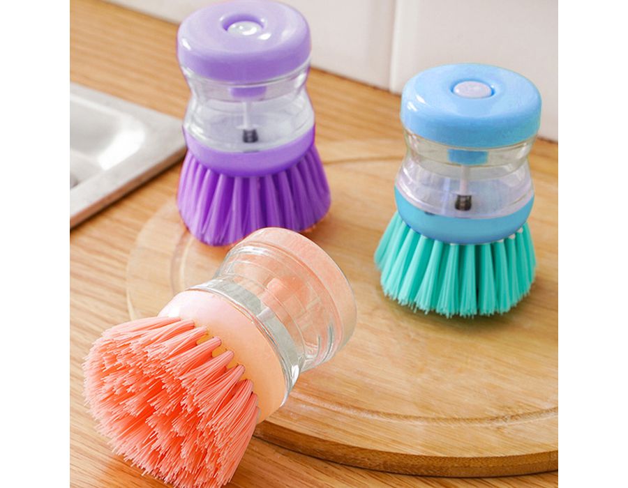 Escova De Limpeza Com Recipiente Para Detergente Multiuso Lava Louças ...