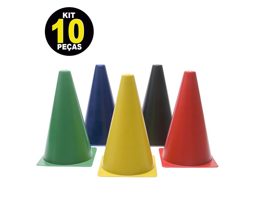 Kit 10 Cones Agilidade Treino | ZUÍ BRASIL