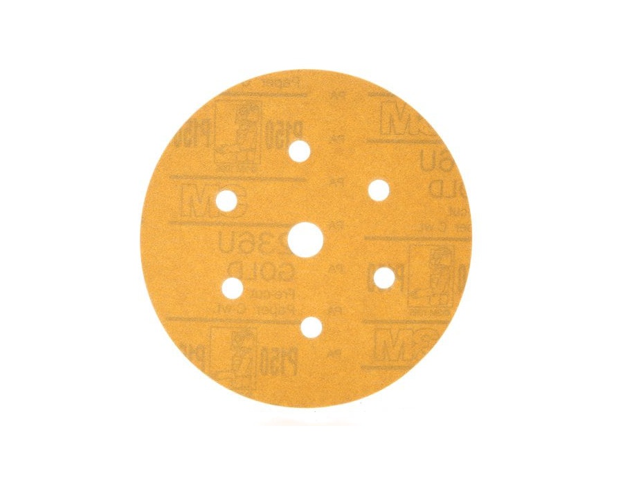 DISCO DE LIXA OURO 3M HOOKIT 236U, DIÂMETRO 127MM 5 FUROS | Arena Tintas