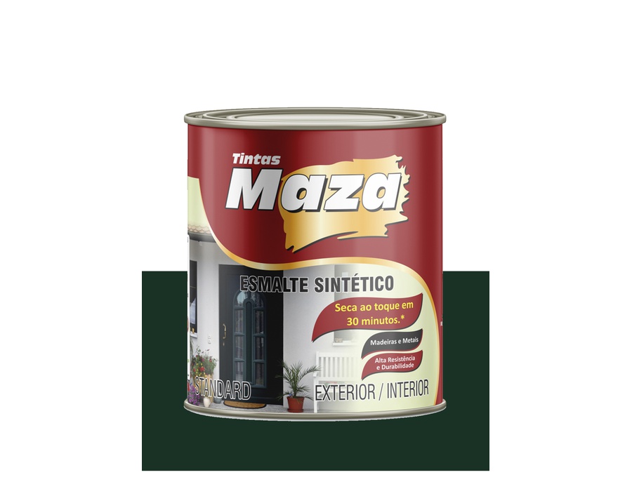 MAZA ESMALTE SINTÉTICO BRILHANTE VERDE COLONIAL 900ML | Baratão das Tintas