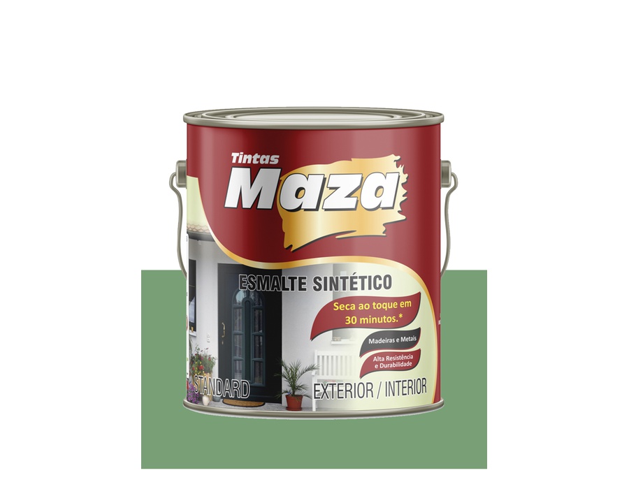 MAZA ESMALTE SINTÉTICO BRILHANTE VERDE NILO 3,6L | Baratão das Tintas