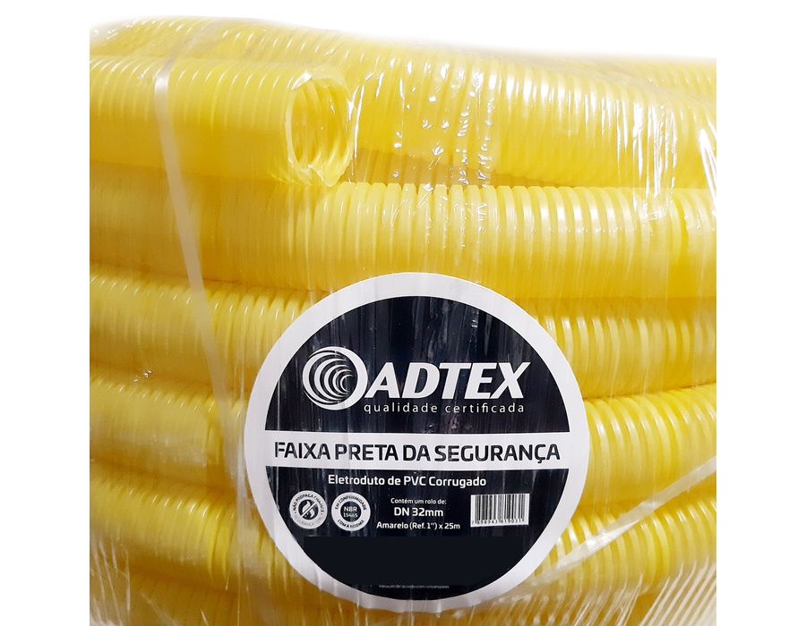 Conduíte Eletroduto Corrugado Amarelo 1 | Broketto Materiais Elétricos