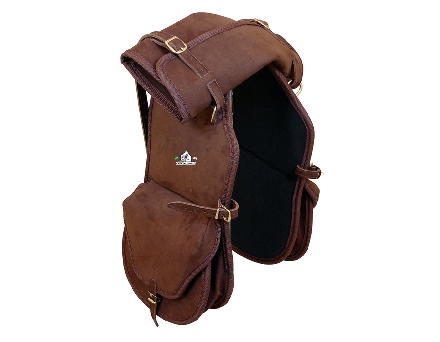 Conjunto Alforge e Porta Capa Couro Nobuck | Casa do Cavalo