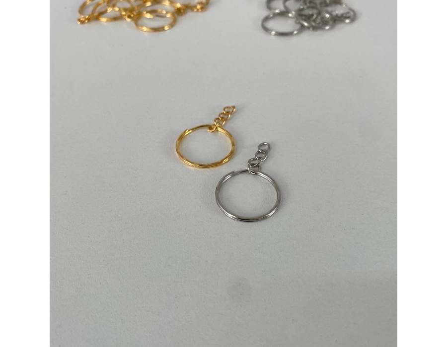 Argola Ondulada para chaveiro 25mm - Pacote com 10 unidades | CHAMMA FESTA