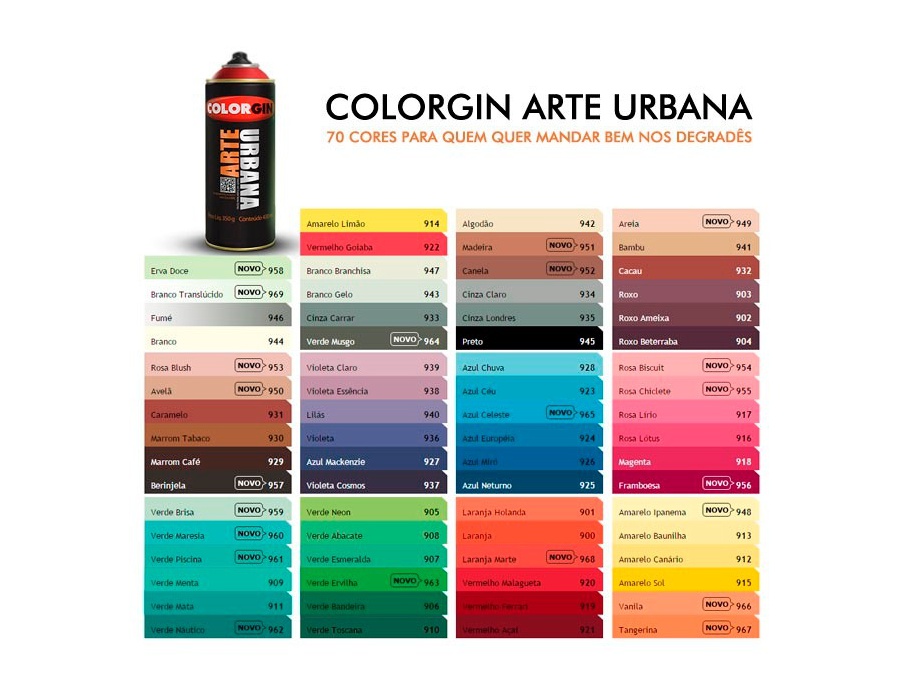 Tinta Spray Arte Urbana (Escolha a Cor) - Colorgin | CONSTRUTINTAS