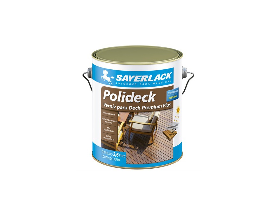 Verniz Semi brilho Incolor 3,6L Polideck - Sayerlack | CONSTRUTINTAS
