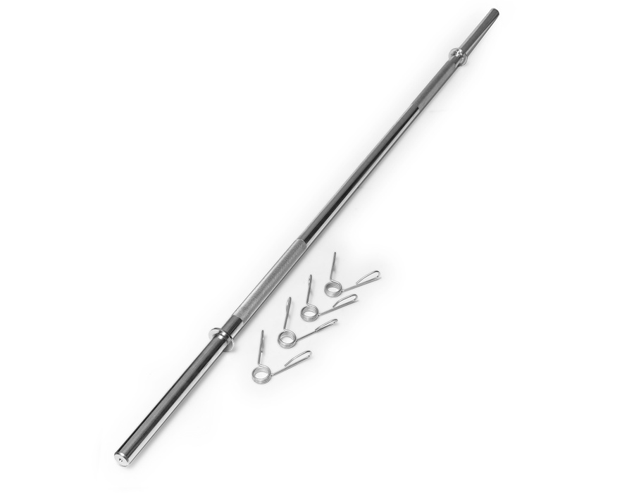 Barra De 2,20m Maciça Aço 1045 com Presilhas | Equipamentos Line Fitness