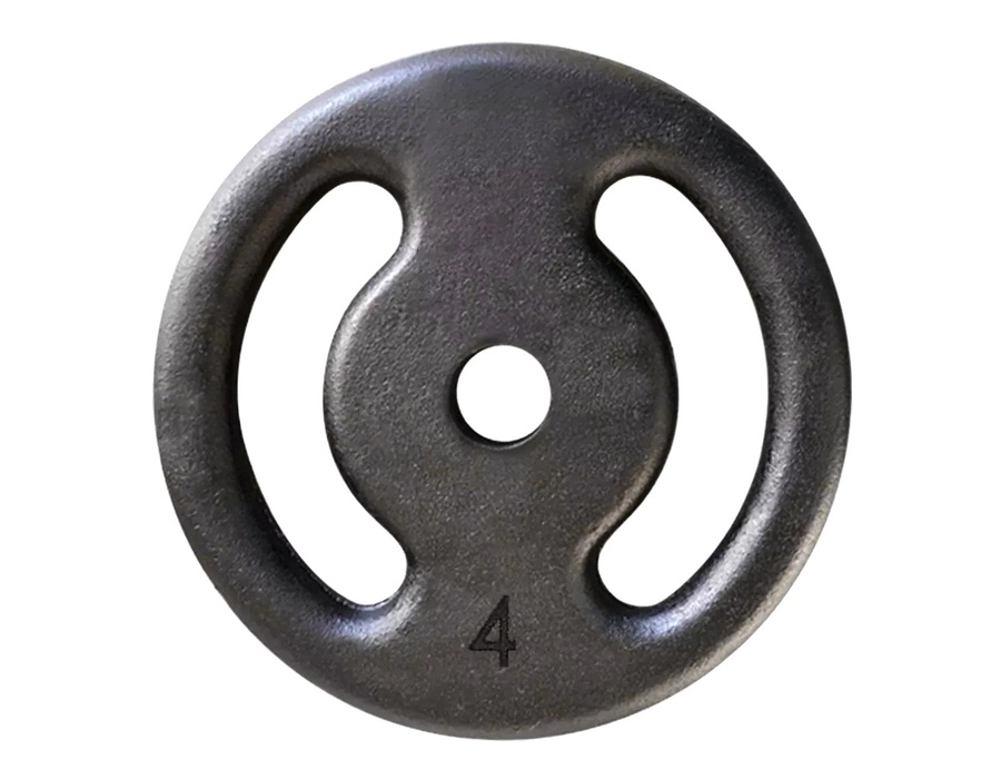 Anilha 04kg Vazada De Ferro Pintado - JFIT