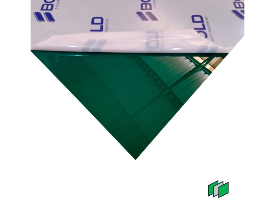 Chapa De Acrílico Verde Escuro 2mm 100cm X 50cm | POLY SHEET POLICARBONATO