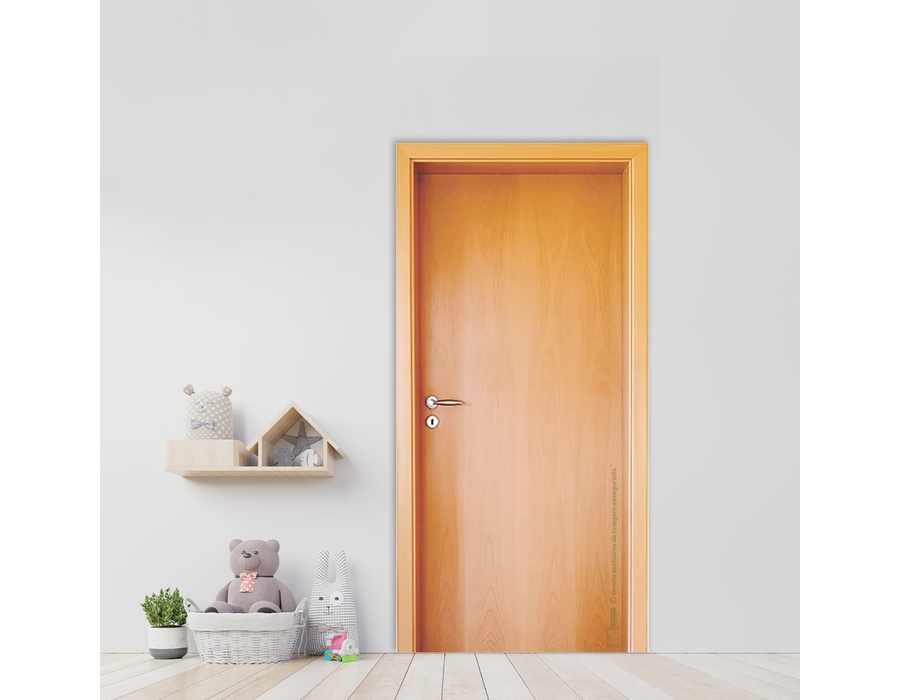 Porta Lisa em Tauari (c/verniz) Encabeçada | Porta e Piso