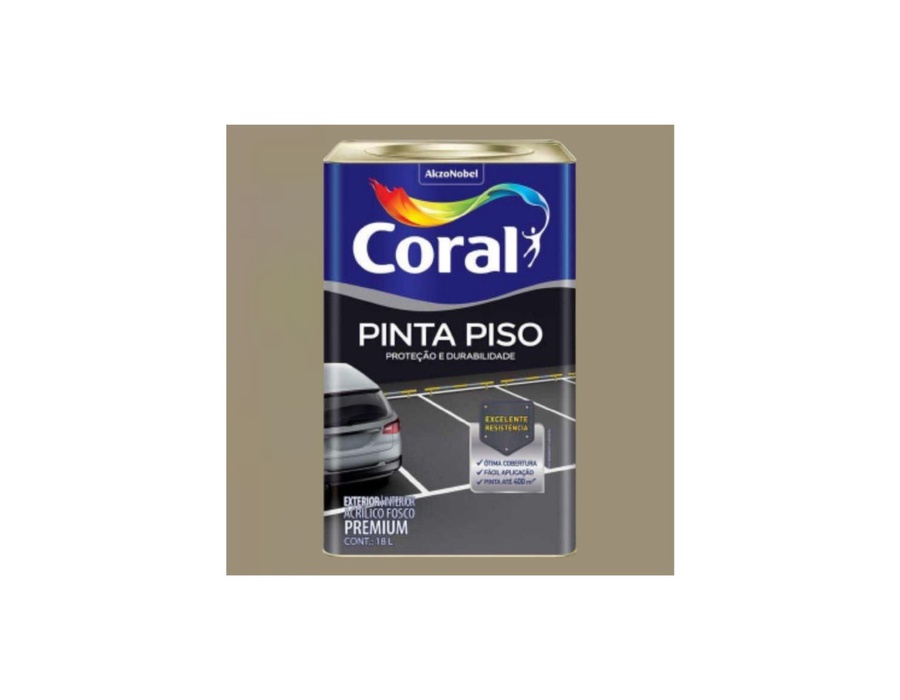 TINTA ACRILICA PREMIUM FOSCO CONCRETO PARA PISO 18L CORAL | TINTAS JD