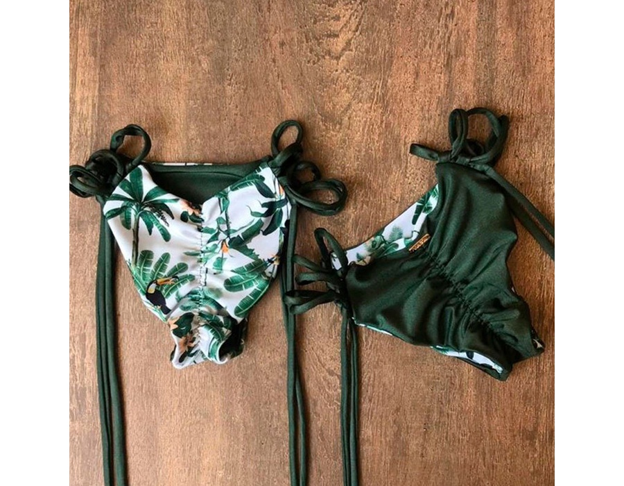 Calcinha De Biquíni Levanta Bumbum Tiras Lateral Plus Size Savana Com