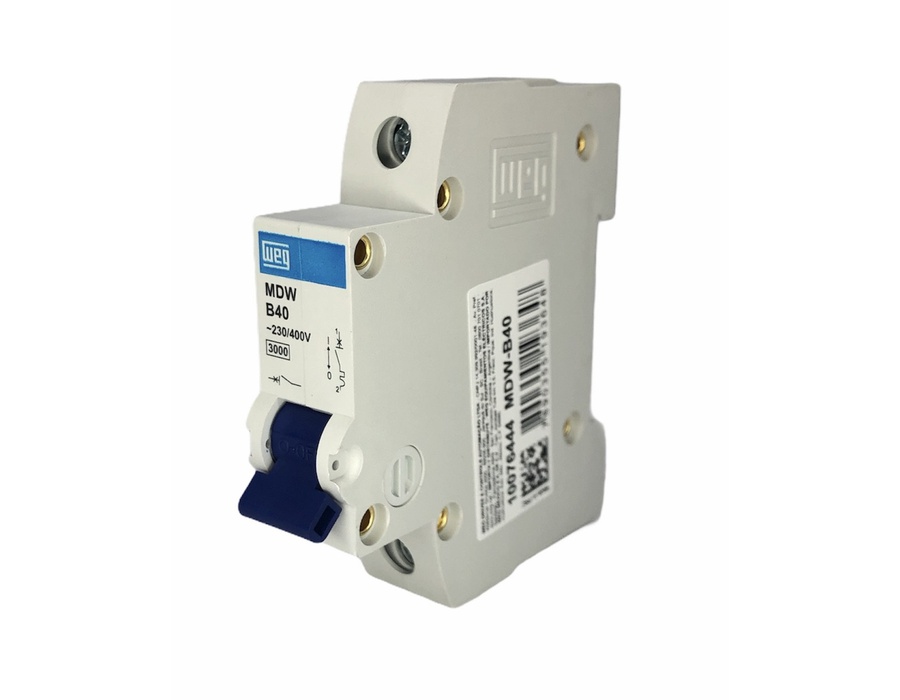 Disjuntor Unipolar Weg 40a 3ka Curva B Mdw-b40 | MAQPART