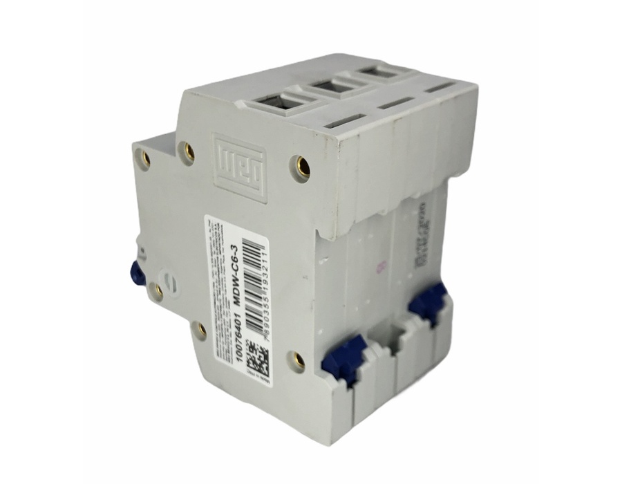 Disjuntor Tripolar Weg 6a Curva C 3KA MDW-C6-3 | MAQPART