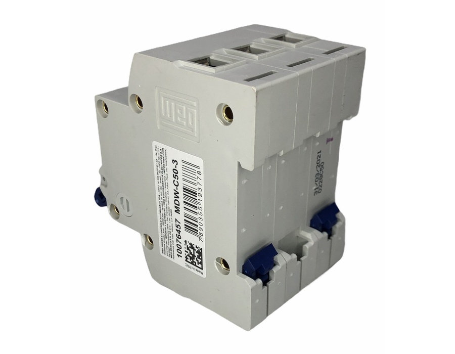 Disjuntor Tripolar Weg 50a Curva C 3KA Mdw-c50-3 | MAQPART