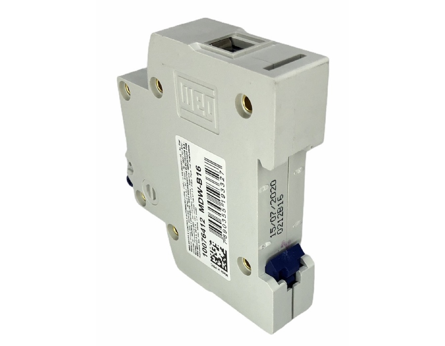 Disjuntor Unipolar Weg 16a 3ka Curva B Mdw-b16 | MAQPART