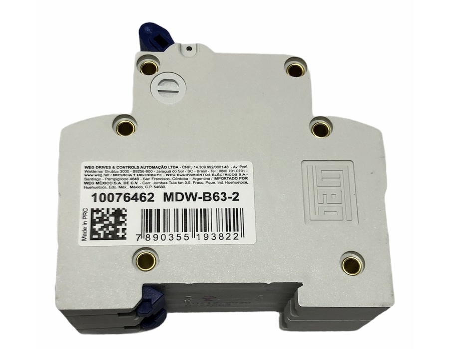 Disjuntor Bipolar Weg 63a Curva B 3ka MDW-B63-2 | MAQPART