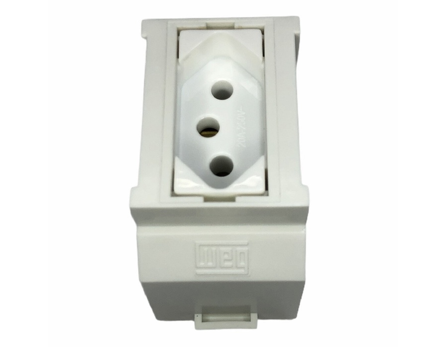 Módulo Tomada P/ Trilho Din Weg 20a 2p+t Branco | MAQPART