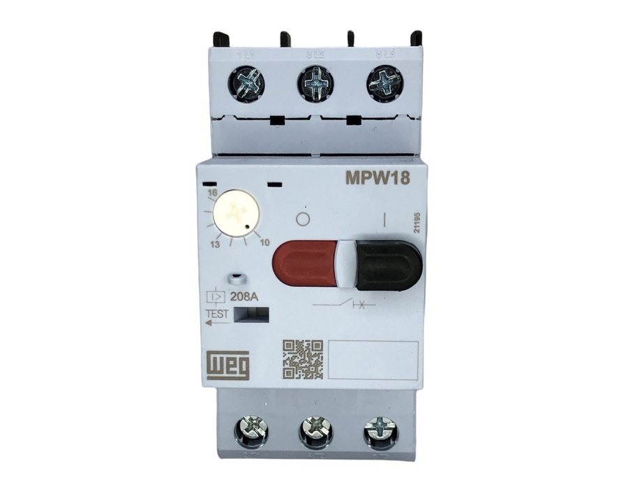 Disjuntor Motor 18A Weg MPW18-3-U016 Faixa Ajustavel 10-16A | MAQPART