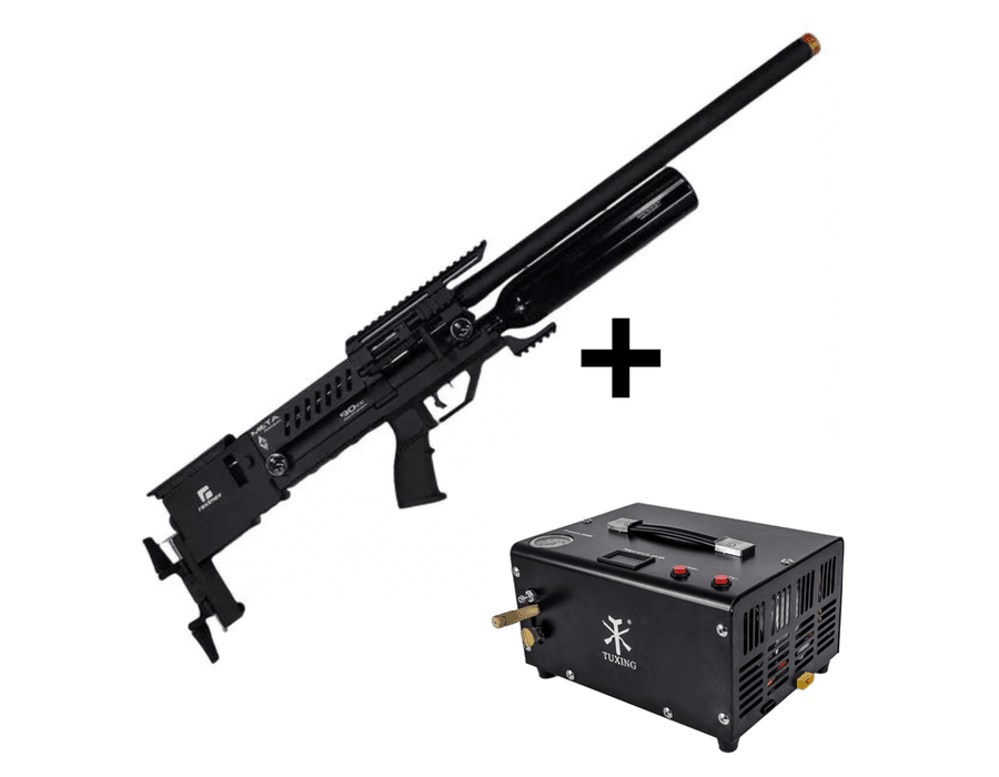 Carabina de Pressão PCP Reximex Meta Premium 5.5mm Black + Compressor ...