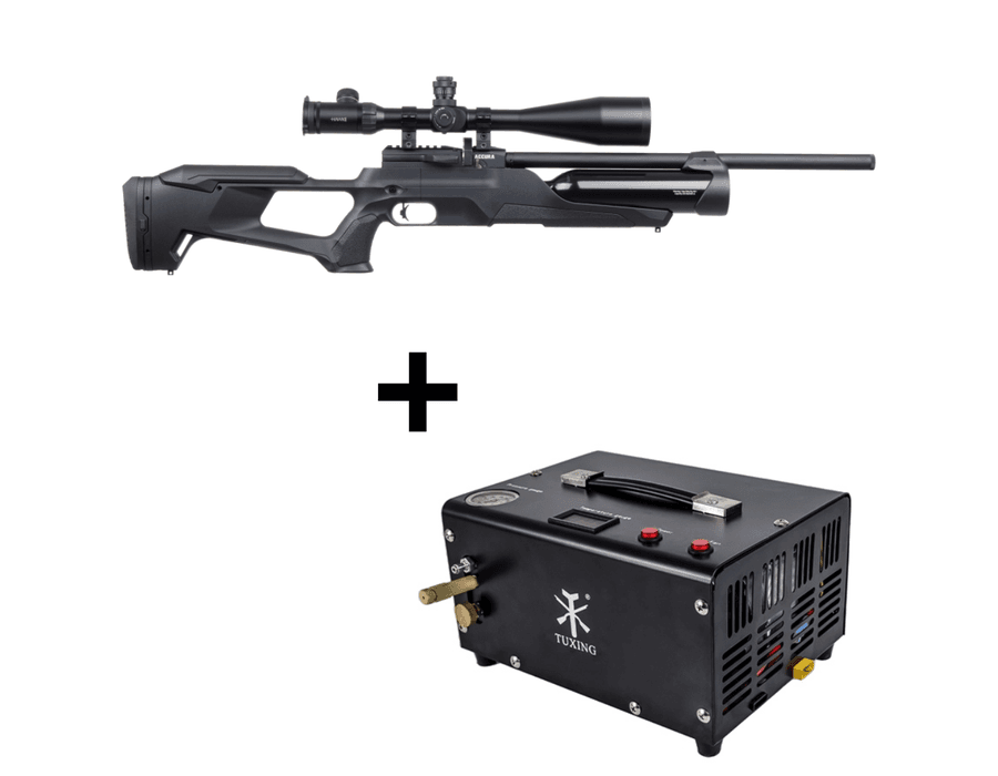 Carabina de pressão PCP Reximex Accura 5.5mm + Compressor Tuxing ...