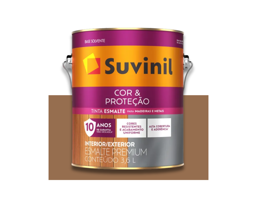 SUVINIL ESMALTE COR E PROTEÇÃO BRILHANTE MARROM CONHAQUE 3,6L | Baratão ...