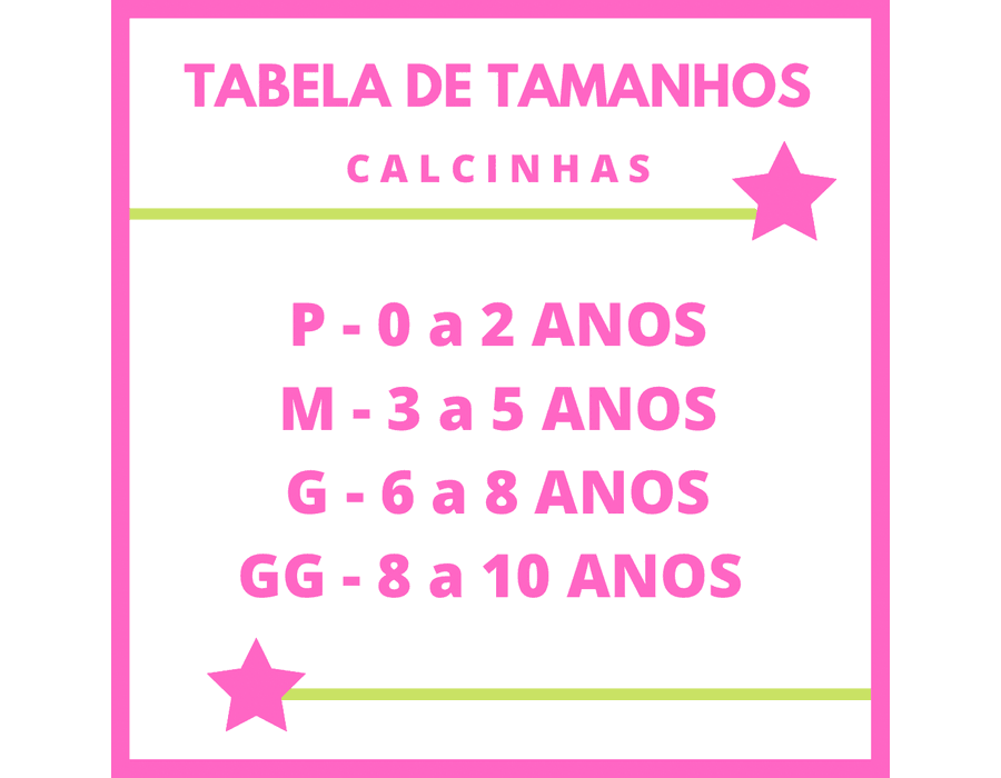 CALCINHA INFANTIL - BRANCA DE NEVE (CHICLETE) | Bella Mini