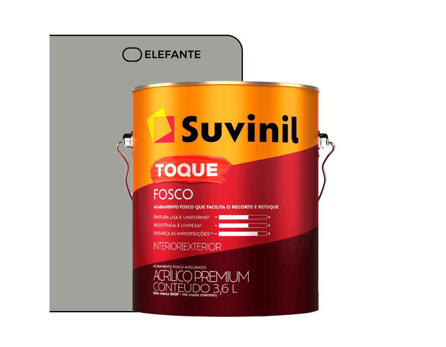 Tinta Suvinil Acrílico Toque Fosco Premium 3,6L