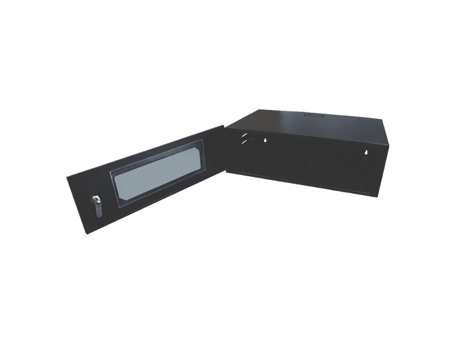 Mini Rack 3U Suspenso de Parede com Porta Frontal 350mm Preto – Max ...