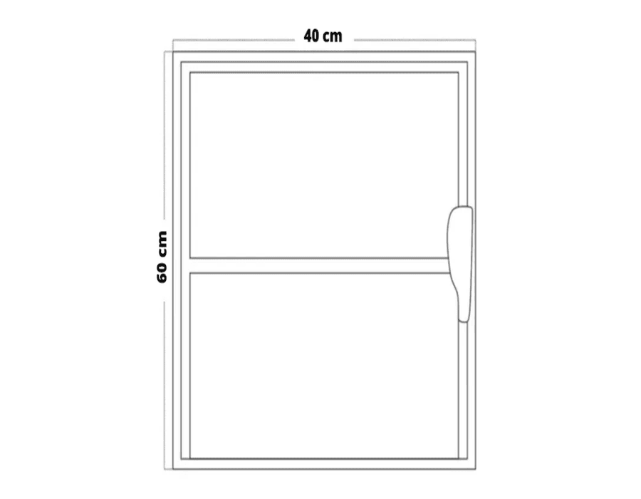 Basculante Alumínio Vidro Liso 40cm x 60cm 3477 - POTY | Rede Construir ...