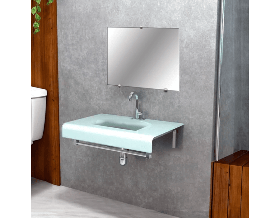 Kit Gabinete Vidro 2068 Mármore Branco 42X38 2400 - VB CRISTAIS | Rede ...