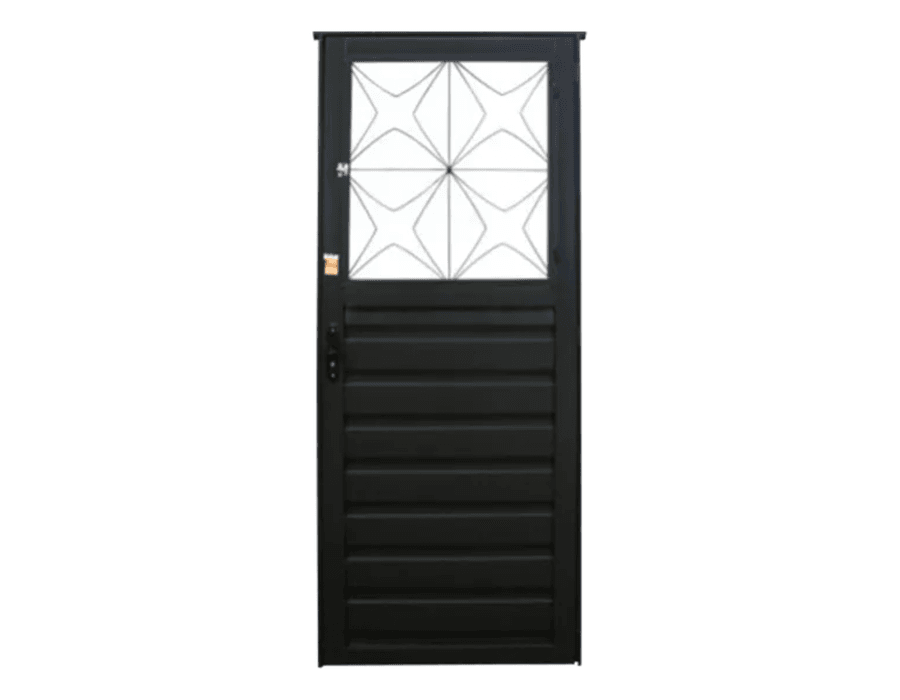 Porta Ferro Meia Chapa Cinza Estrela 210x80 239 - BORGES | Rede ...