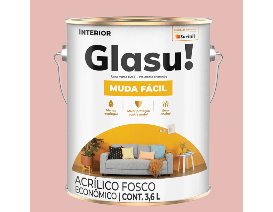 Tinta Glasu Muda Fácil Acrílica 3.6L - SUVINIL | Rede Construir Milmart