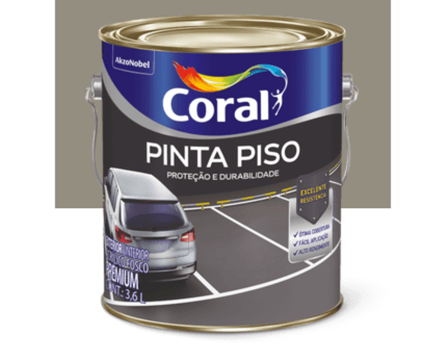 Tinta Pinta Piso 3,6L Cinza Médio - CORAL | Rede Construir Milmart