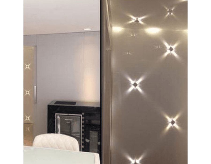 Arandela Mini Star Red Led 4 Fachos 5W 3000K Interlight 4119 | Nicolucci