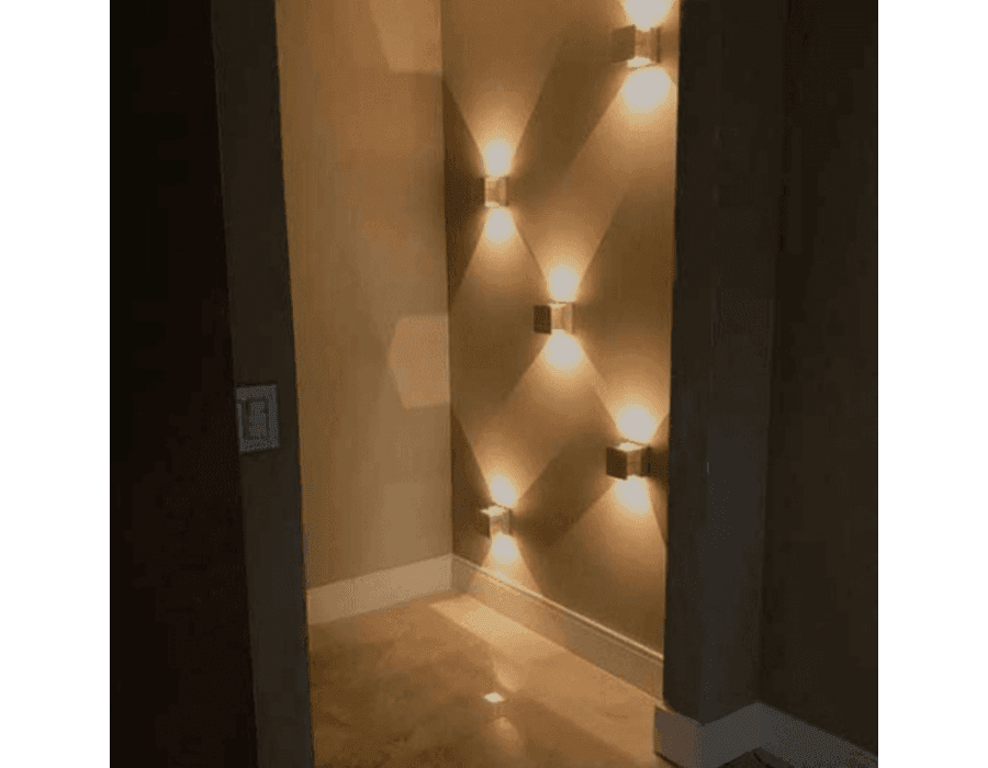 Arandela Quasar LED 5W 2700K Marrom 2 Fachos Interlight 4106 | Nicolucci