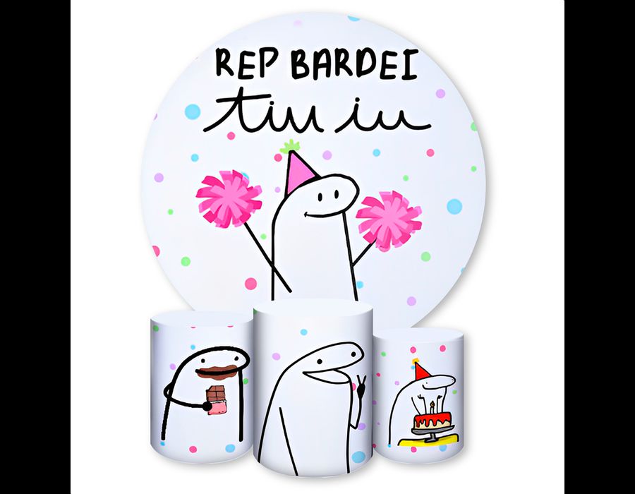 Capa Painel + Trio Capas Cilindros Sublimados Tema Flork 1643 | Painel ...