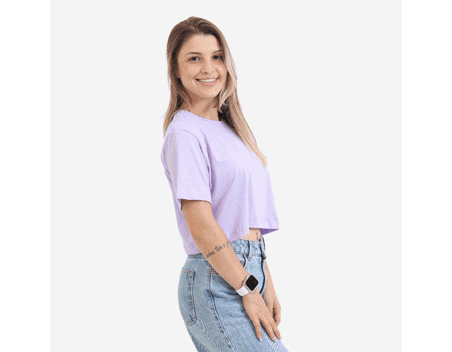 Cropped Feminino Lilás | Techmalhas