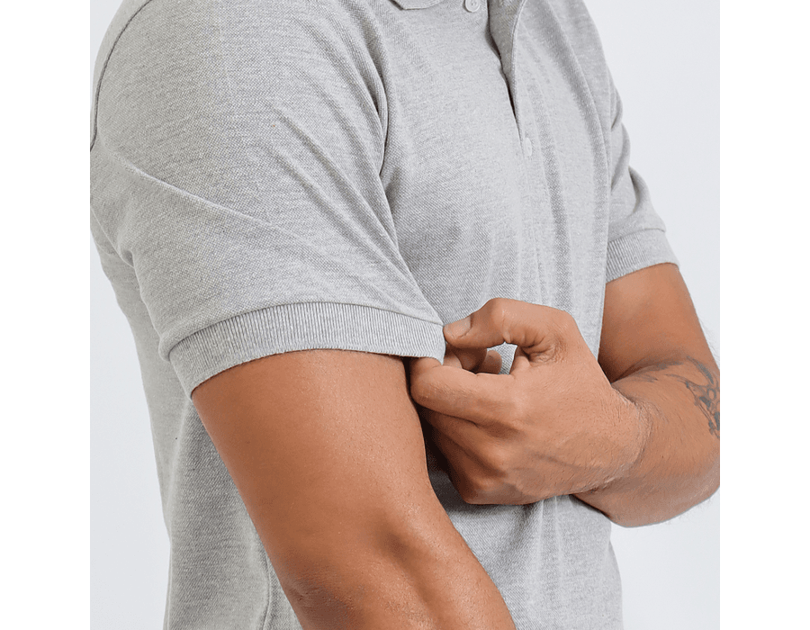 Camisa Polo Masculina Cinza Techmalhas