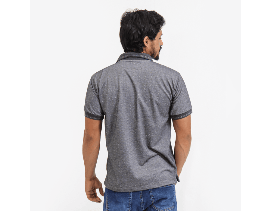 Camisa Polo Masculina Cinza Techmalhas