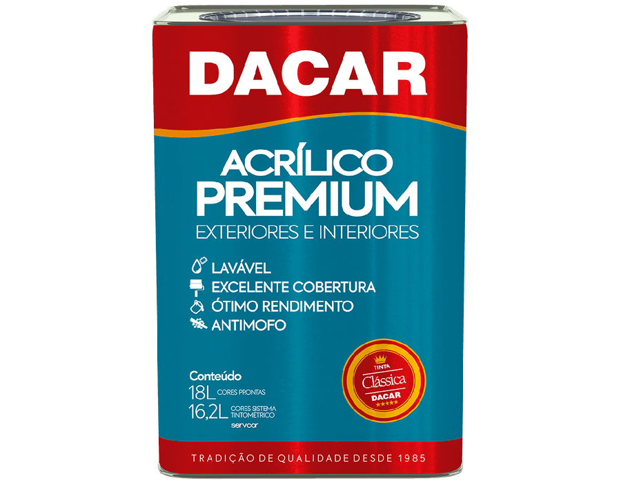 TINTA ACRÍLICA FOSCO BRANCO NEVE PREMIUM 18L DACAR | TINTAS JD