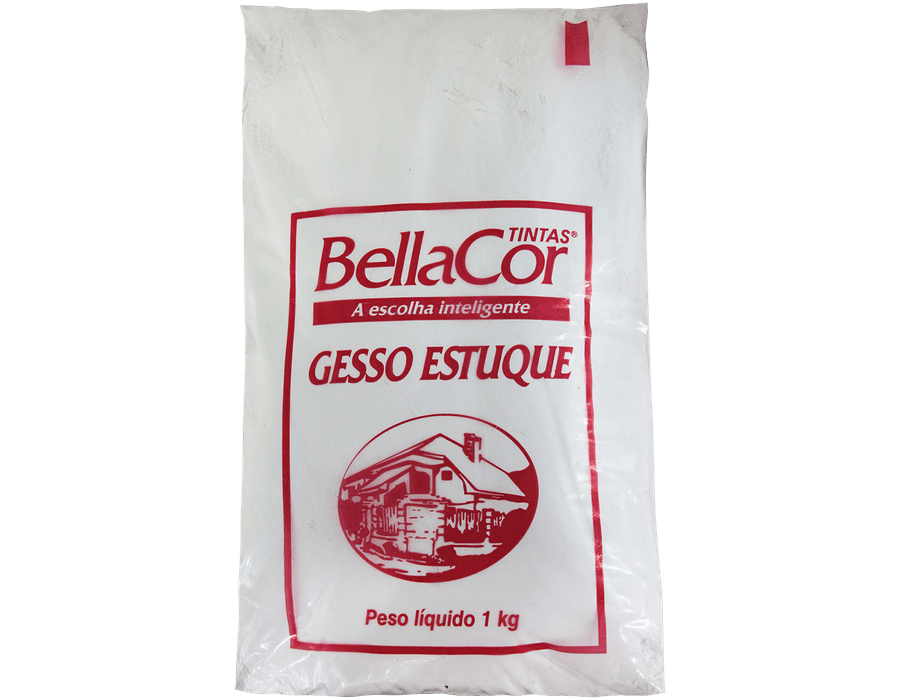 Gesso estuque - 1kg - BellaCor | Tintavel