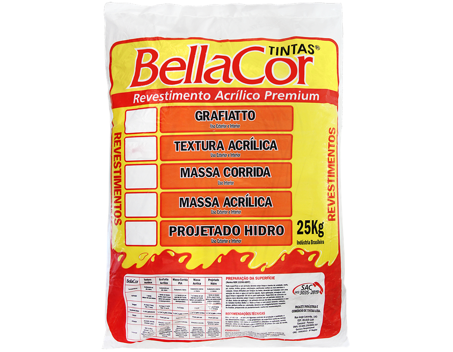 Textura hidro cor gelo - Refil 25kg - BellaCor | Tintavel