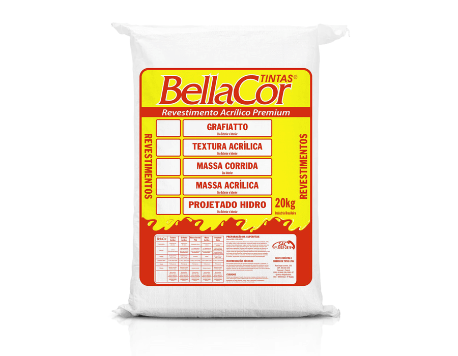 Textura Lisa Branco - Refil 20kg - Bellacor | Tintavel