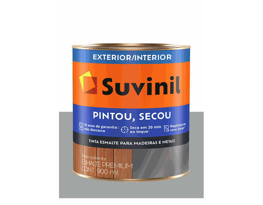 SUVINIL ESMALTE PINTOU SECOU PLATINA 900ML | Baratão das Tintas