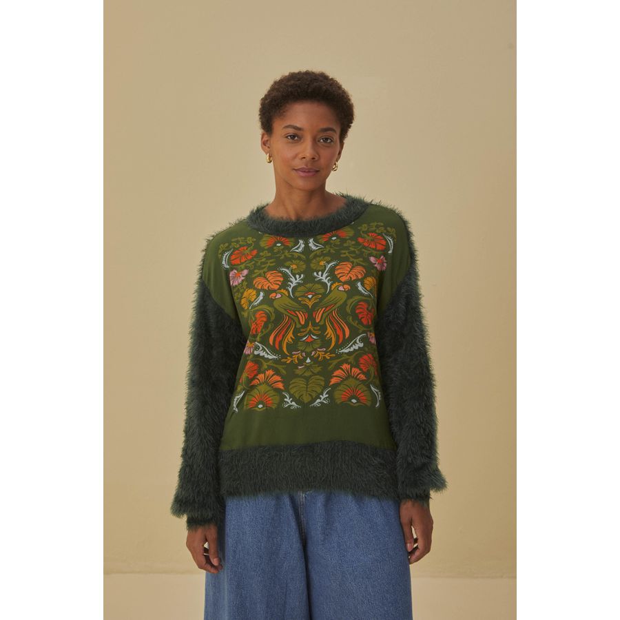 Casulo Tricot Pelinho Helena Farm | Ouseup Moda Feminina Multimarcas