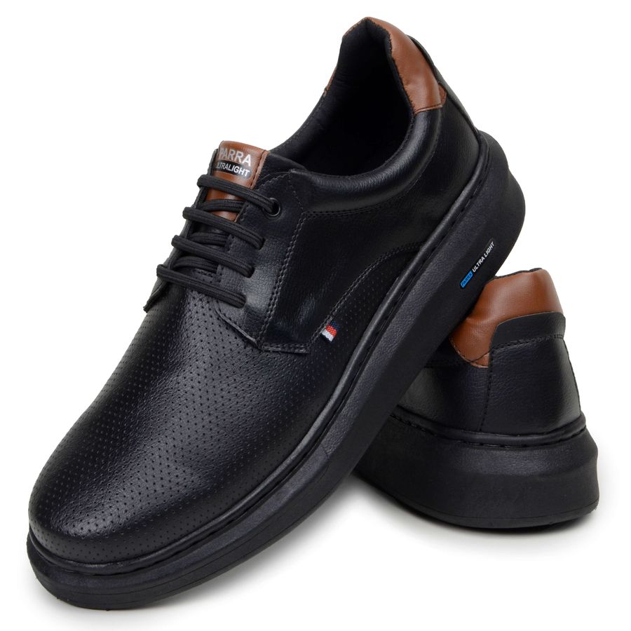 Sapatenis Moderno Masculino Leve Confortável Em Couro 100% Legitimo ...