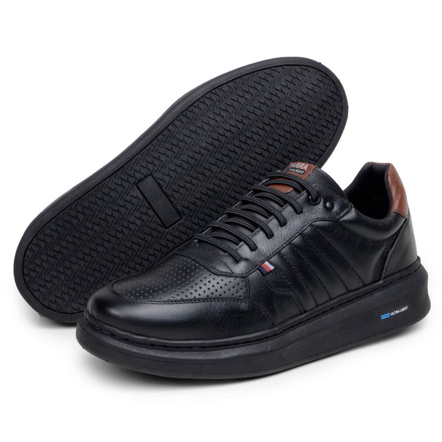 Sapatenis Moderno Detalhado Masculino Em Couro 100% Legitimo Leve ...